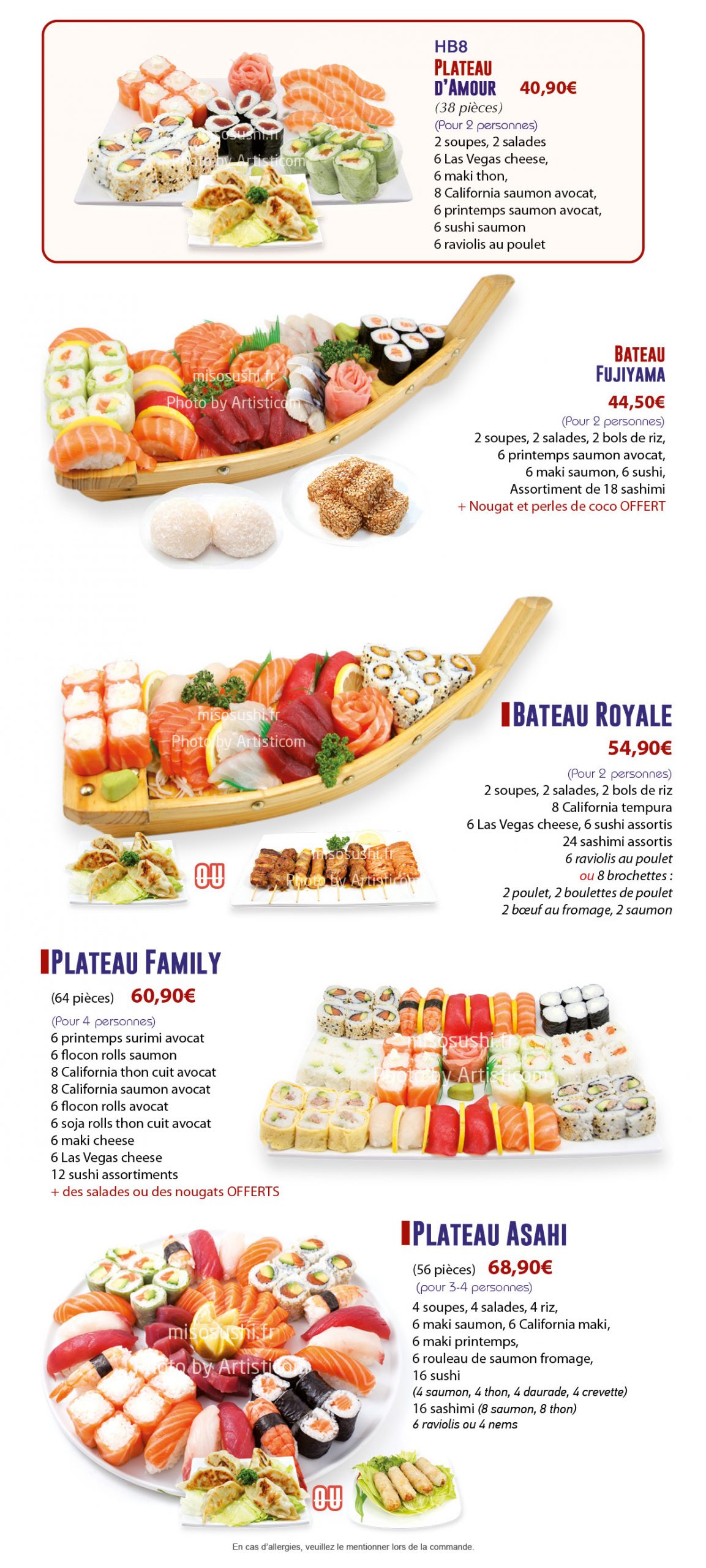 Les Menus – MISO SUSHI