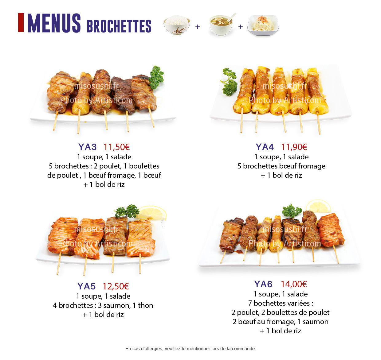 Menus Brochettes – MISO SUSHI
