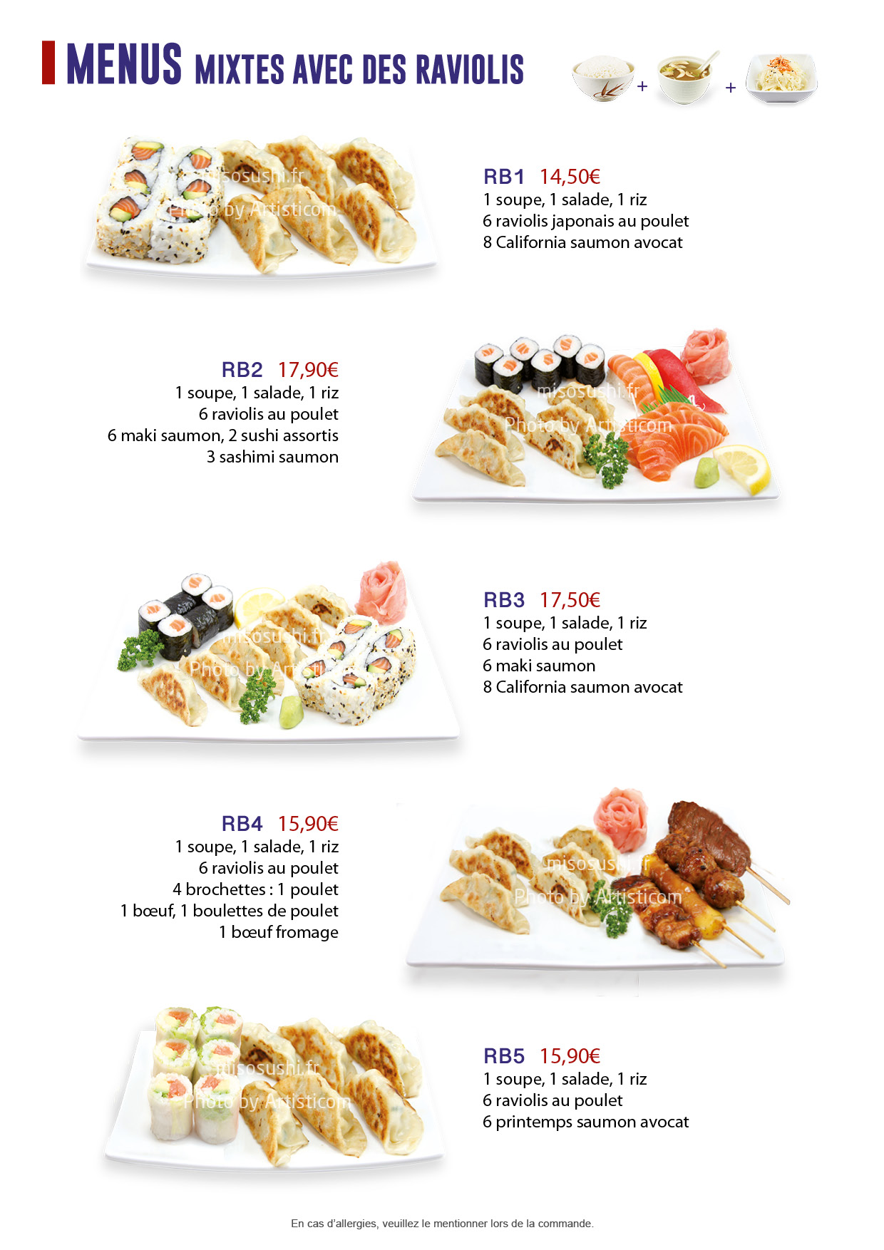 Menus Mixtes – MISO SUSHI